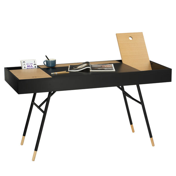 MORSE Study Desk 140cm - Black & Oak – Modern Furniture