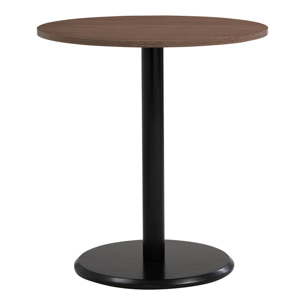 RUNDA Round Dining Table 70cm - Walnut & Black – Modern Furniture