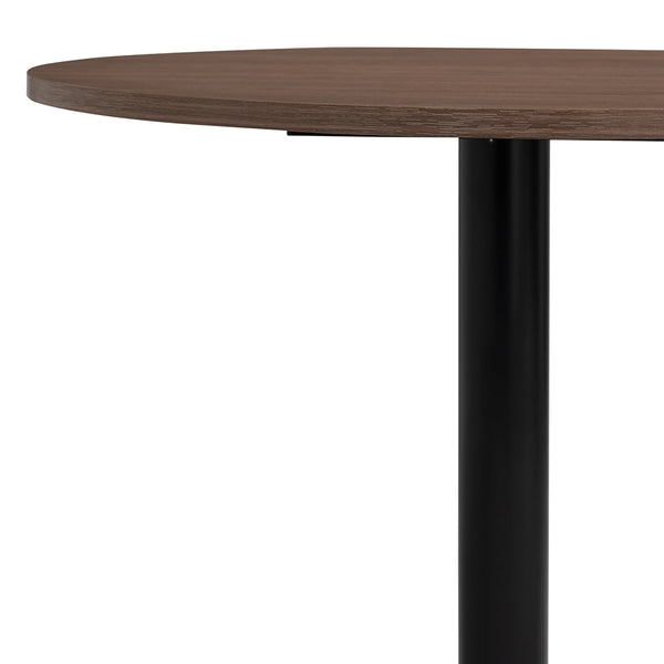 RUNDA Round Dining Table 70cm - Walnut & Black – Modern Furniture