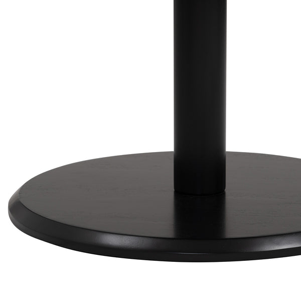 RUNDA Round Dining Table 70cm - Walnut & Black – Modern Furniture