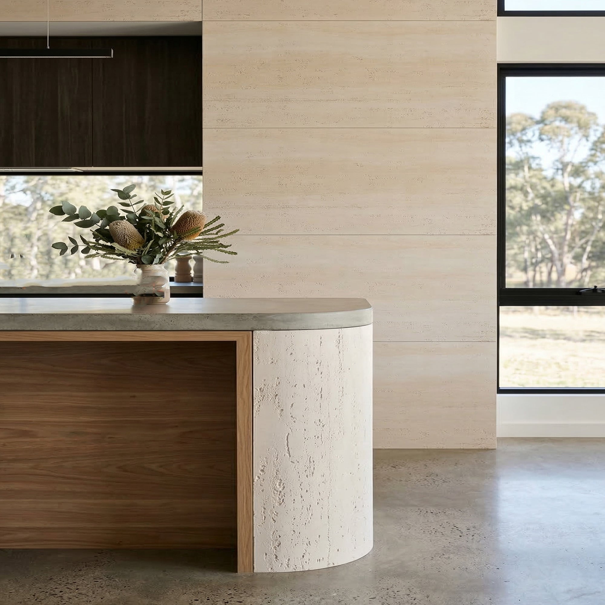 WOODFLEX FLEXIBLE SOFT STONE PANEL - TRAVERTINE - 1200 x 600mm – Modern ...