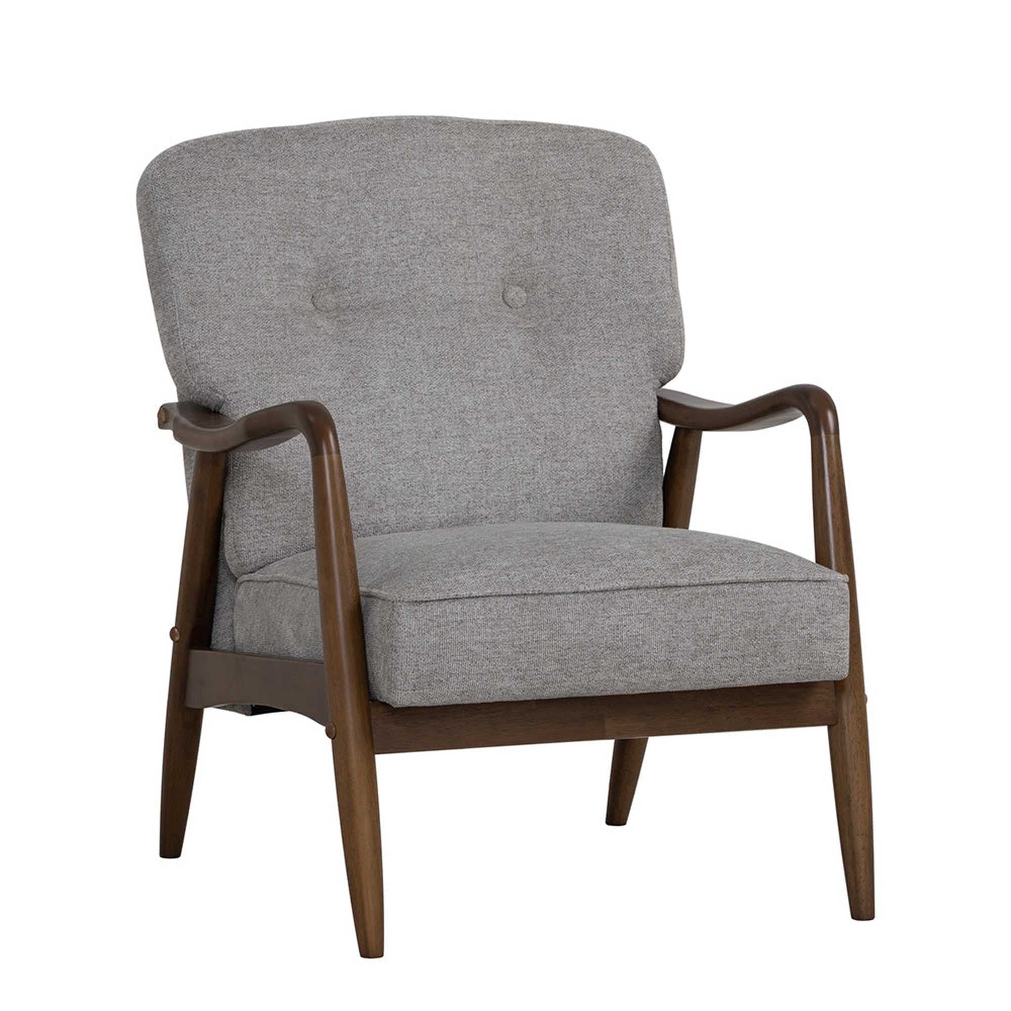 FIGARO Lounge Chair - Walnut & Grey – Modern Furniture
