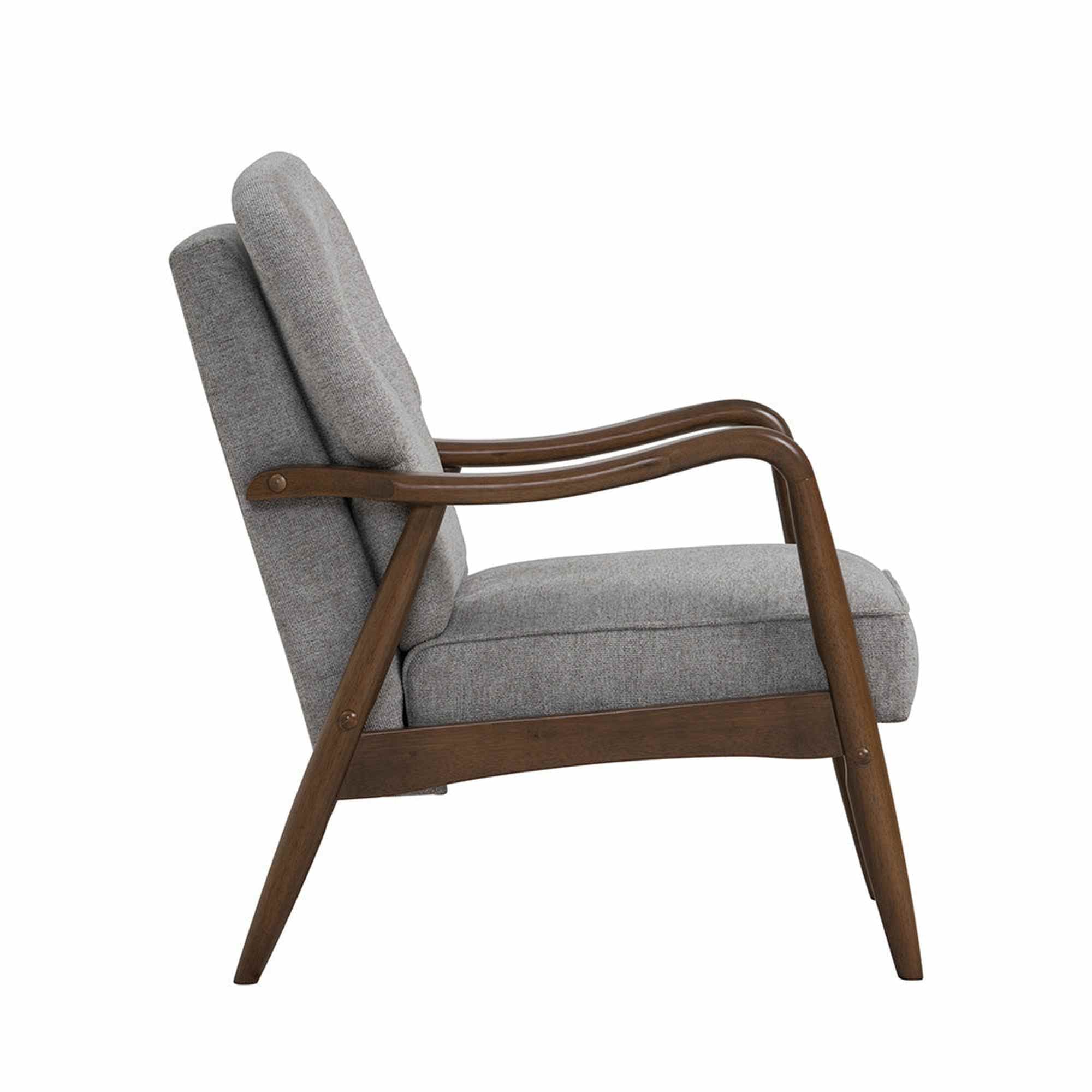 FIGARO Lounge Chair - Walnut & Grey – Modern Furniture