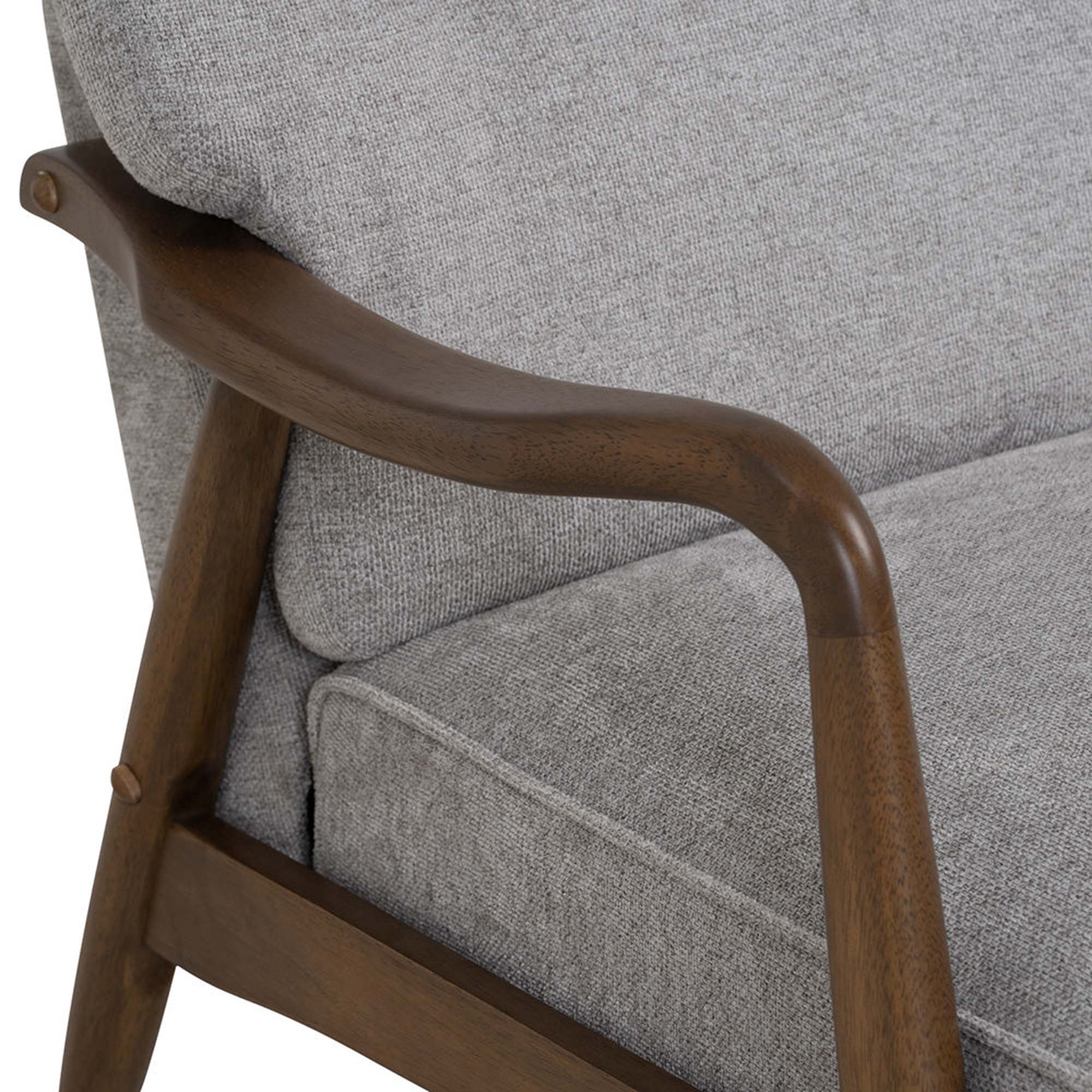FIGARO Lounge Chair - Walnut & Grey – Modern Furniture