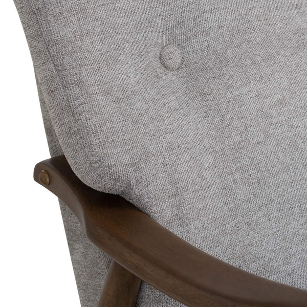 FIGARO Lounge Chair - Walnut & Grey – Modern Furniture