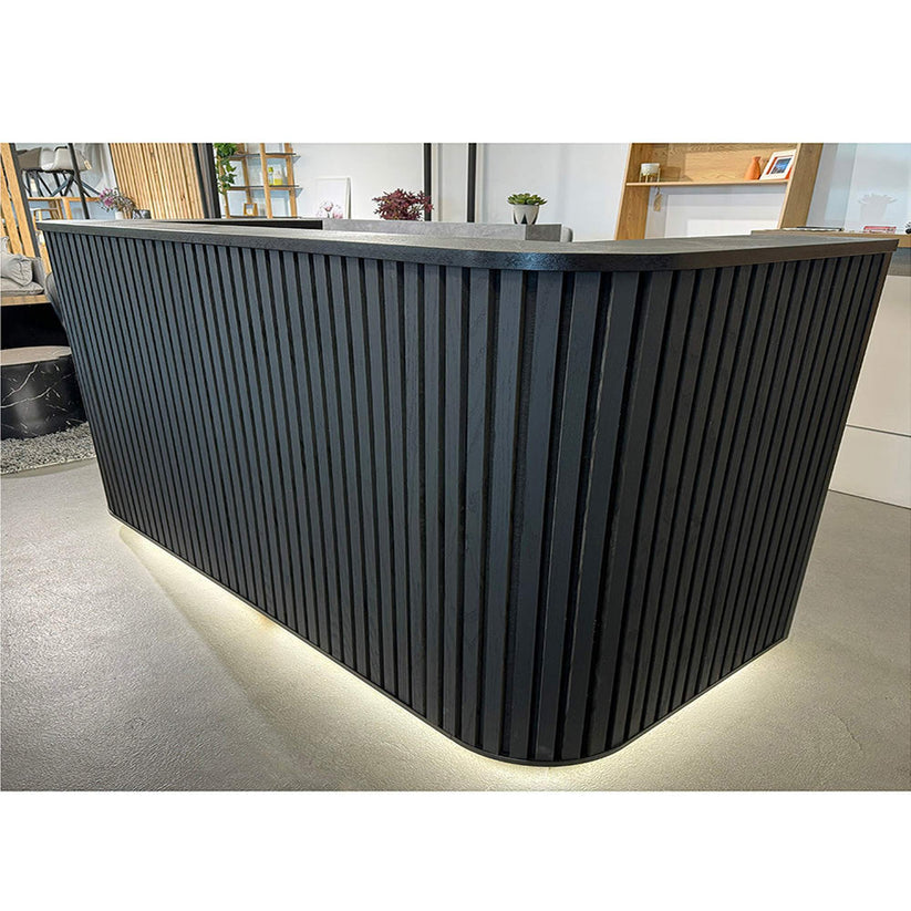 HALO Reception Desk 240cm - Black – Modern Furniture