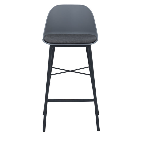 LAXMI Counter Stool - Grey & Black – Modern Furniture