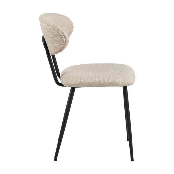 Denise Dining Chair - Beige & Black – Modern Furniture