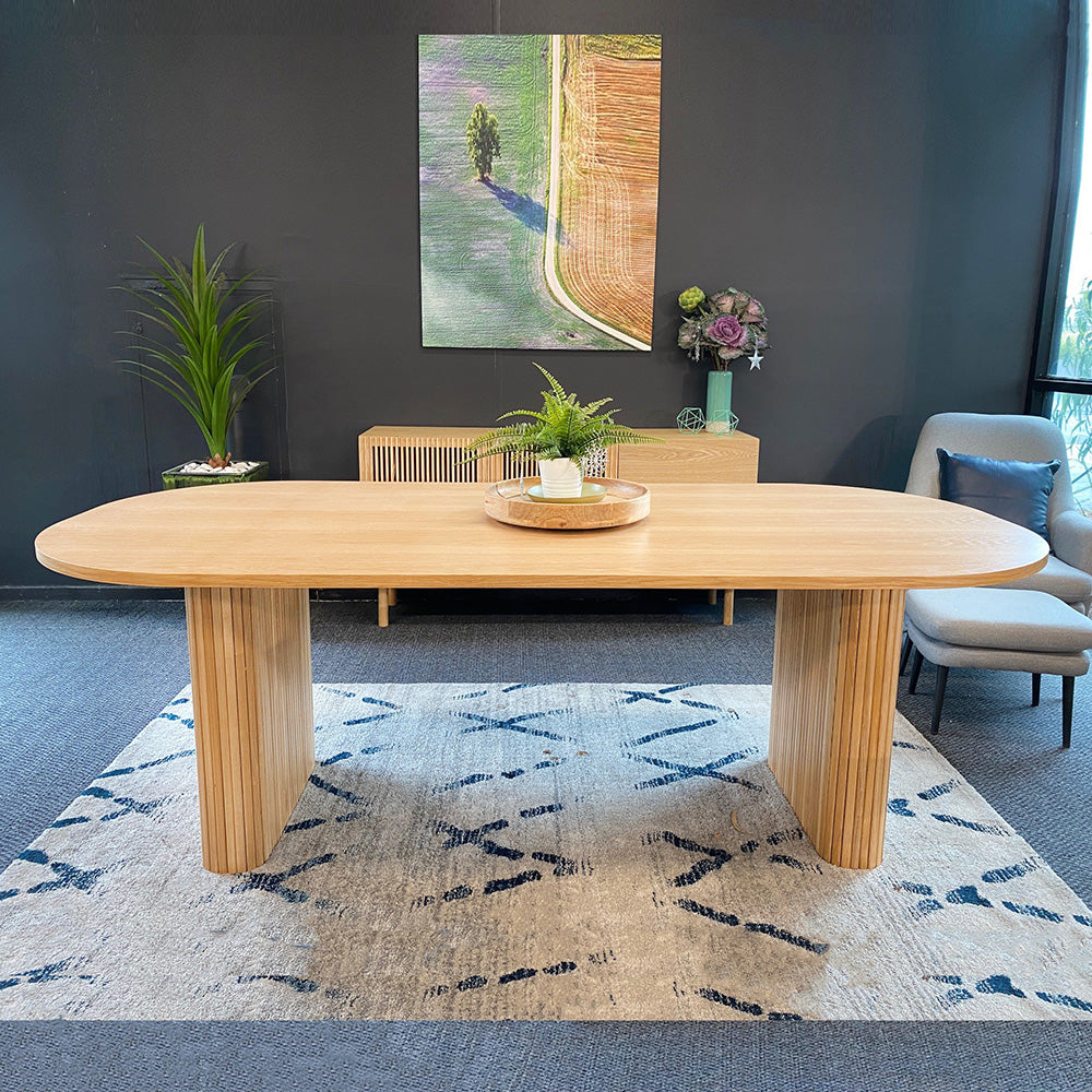 ASTON 220cm Dining Table - Oak | Modern Furniture Melbourne, Sydney ...