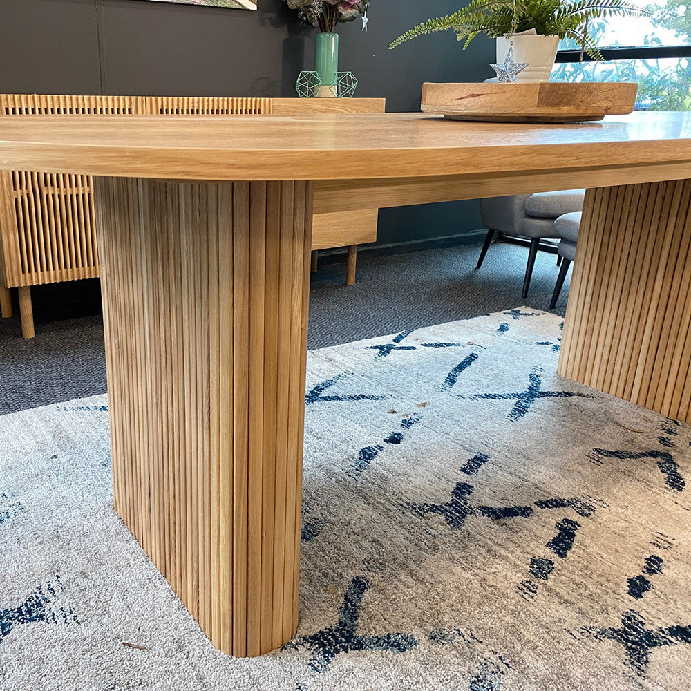 ASTON 220cm Dining Table - Oak | Modern Furniture Melbourne, Sydney ...