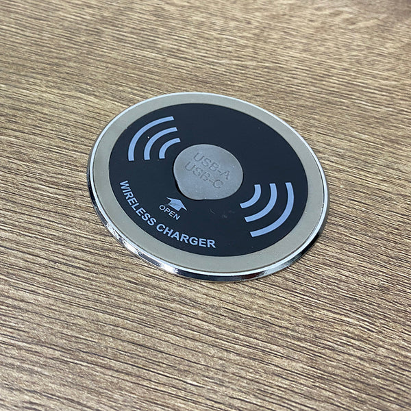 In Desk Wireless Charging and USB Cable Cubby Management Dock – Modern ...