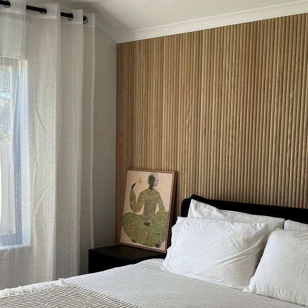 WOODFLEX Flexible Wooden Slat Wall Panel - Oak Veneer - 2700mm x 600mm ...