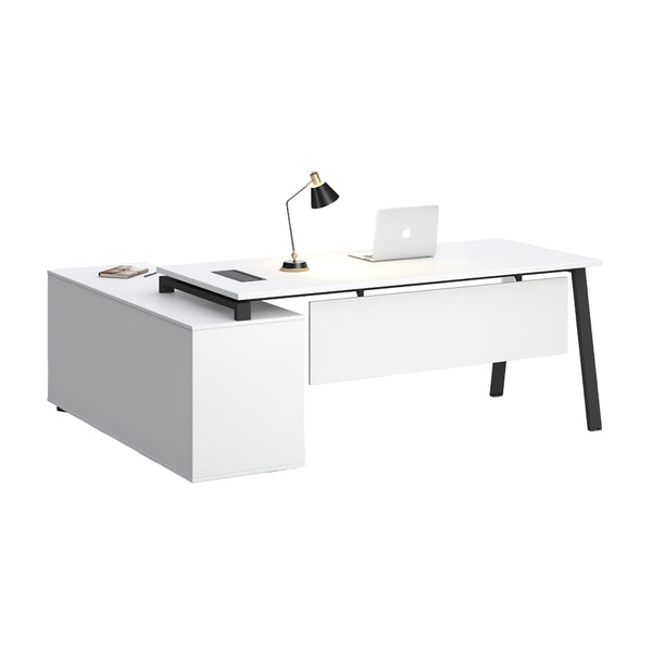 ASPEN Executive Desk Reversible 220-240cm - White & Black – Modern ...