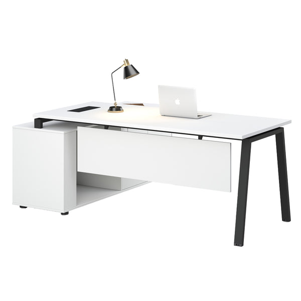 ASPEN Executive Desk Reversible 220-240cm - White & Black – Modern ...
