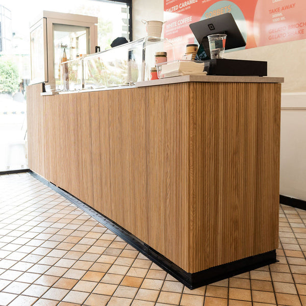 WOODFLEX Flexible Wooden Slat Wall Panel - Oak Veneer - 2700mm x 600mm ...