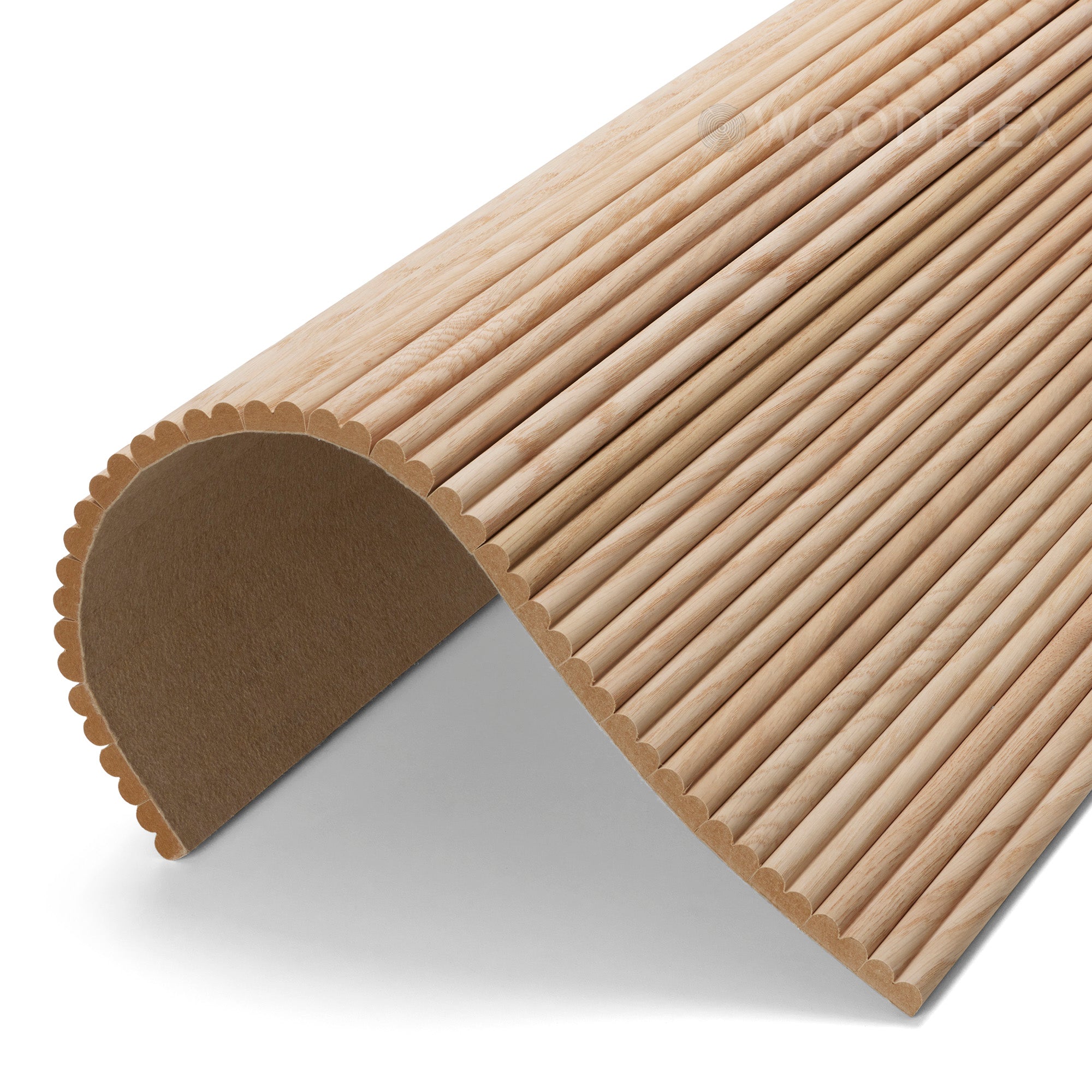 WOODFLEX Flexible Wooden Slat Wall Panel - Oak Veneer - 2700mm x 600mm ...