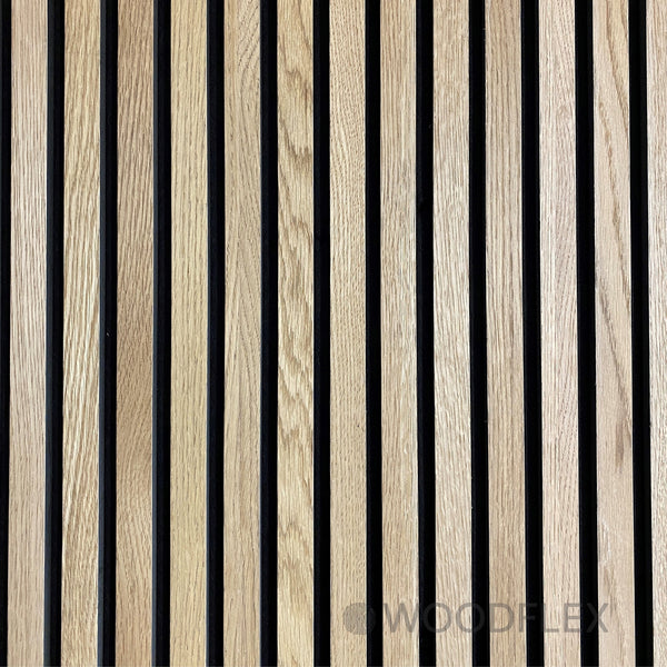WOODFLEX Flexible Acoustic Wood Slat Wall Panel, Oak Veneer - 2700mm x ...