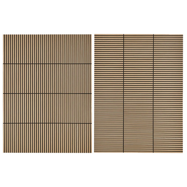 Square WOODFLEX Acoustic Wood Slat Wall Tiles - Oak Veneer - 4pc Set ...