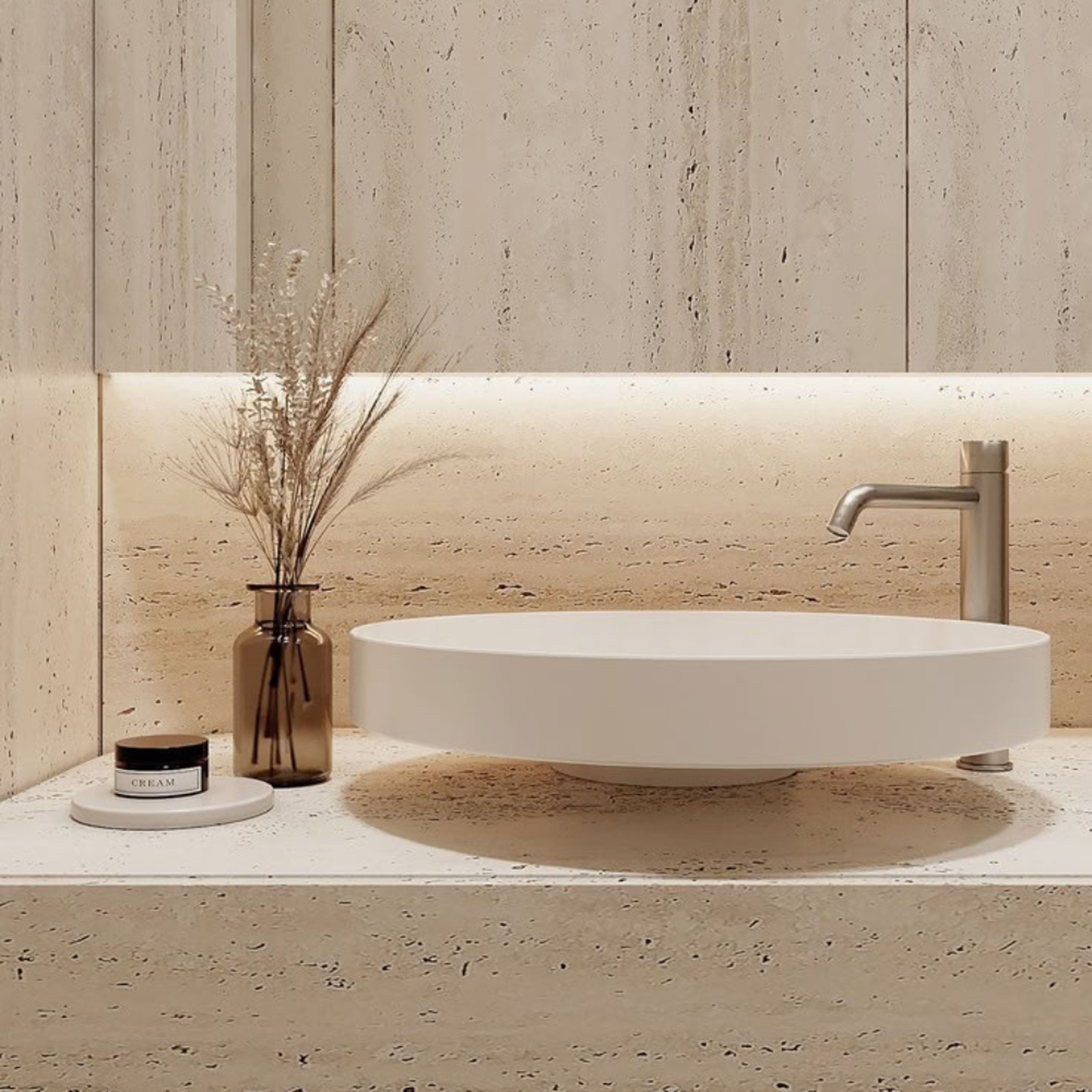 WOODFLEX FLEXIBLE SOFT STONE PANEL - TRAVERTINE - 2700 x 600mm – Modern ...