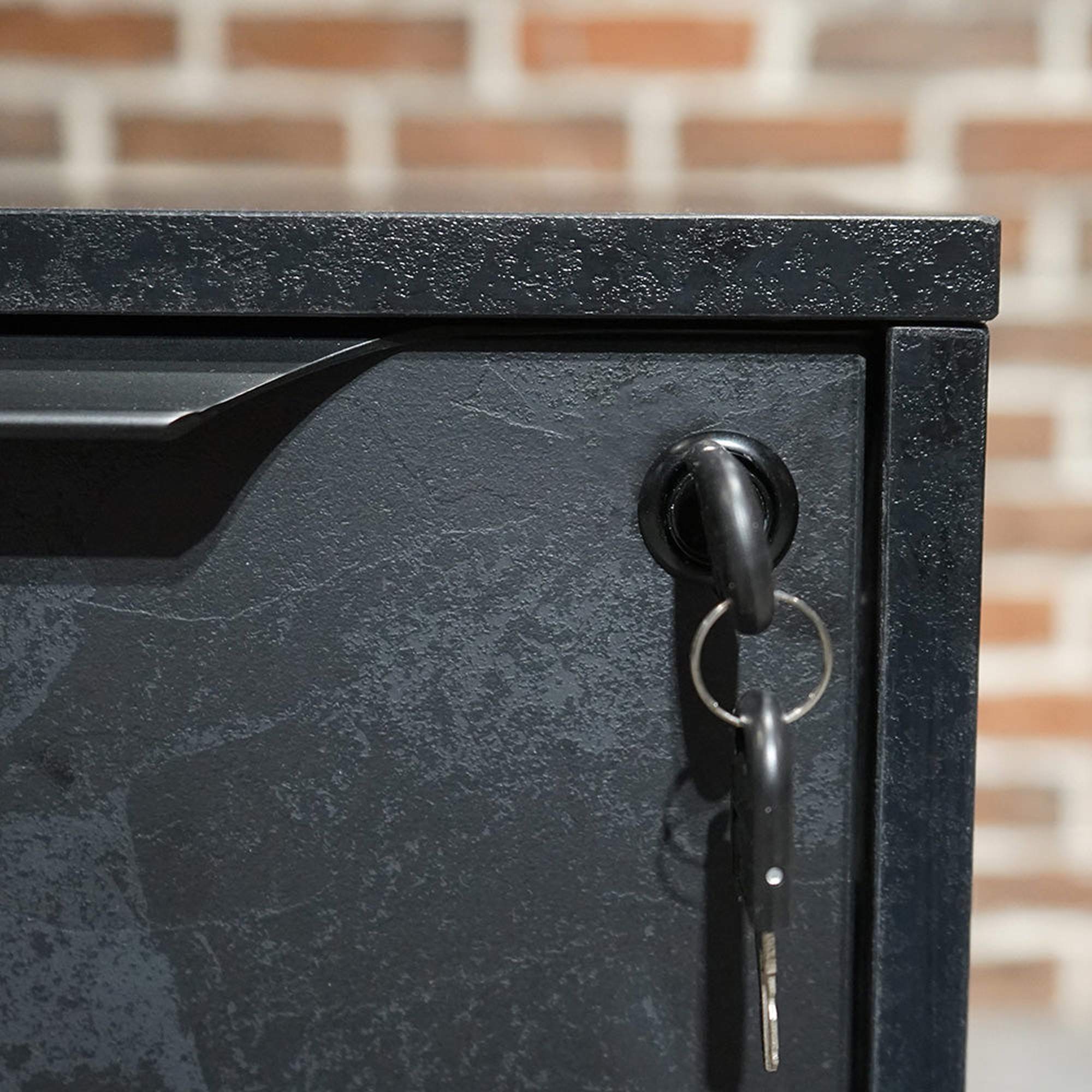 AFTAN Black Executive Desk with Pedestal & Left Mobile Return 180cm ...