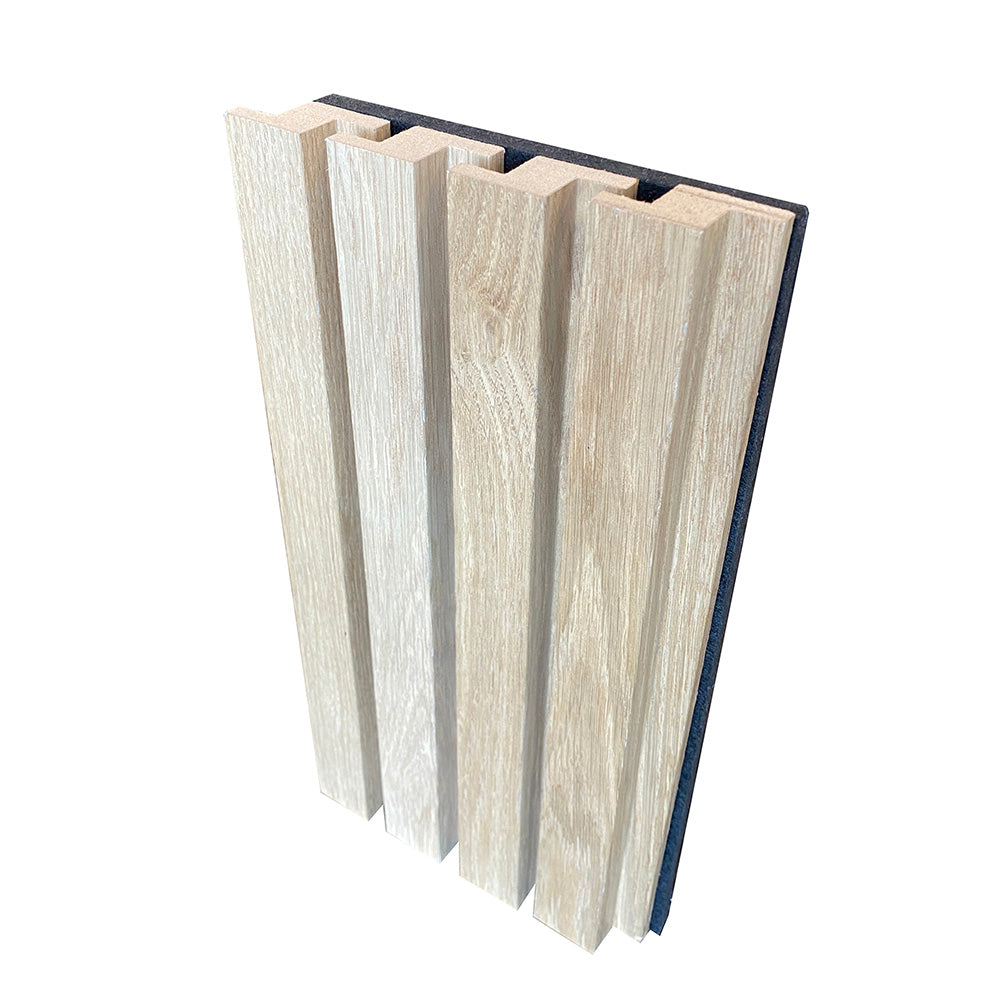 WOODFLEX Z-Style Acoustic Wood Slat Panel - 3 Sided Full Wrap Oak Vene ...