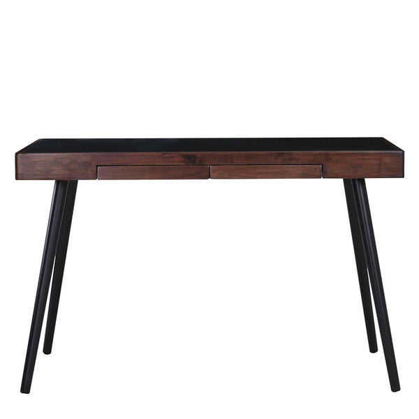 RETH Study Desk 120cm - Walnut & Black – Modern Furniture