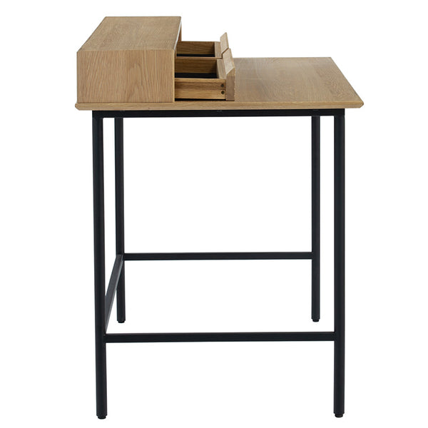 DOVER Study Desk 120cm - Natural & Black – Modern Furniture