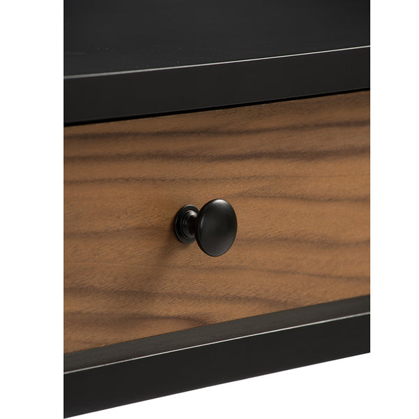 CONALL Study Desk 120cm - Walnut & Black – Modern Furniture