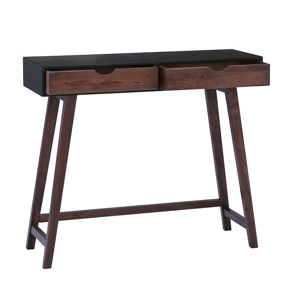 ARSENIO Console Table 90cm - Walnut & Black – Modern Furniture