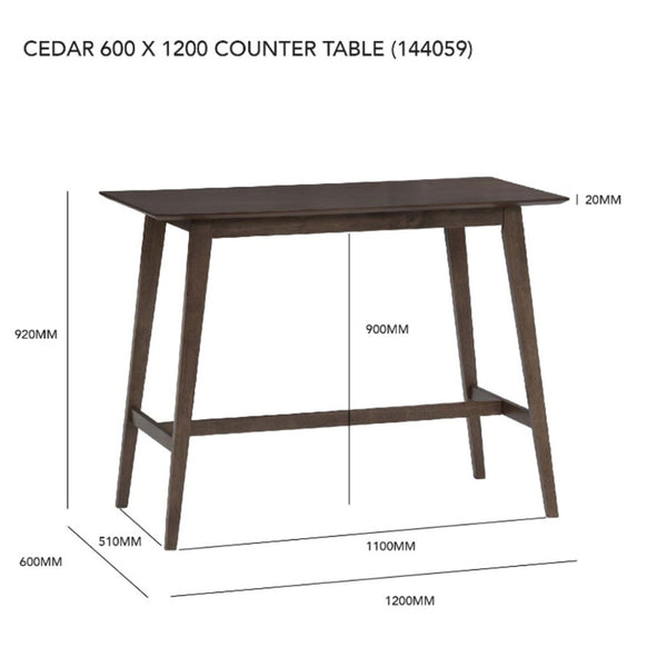 CEDAR Bar Table 120cm - Walnut – Modern Furniture