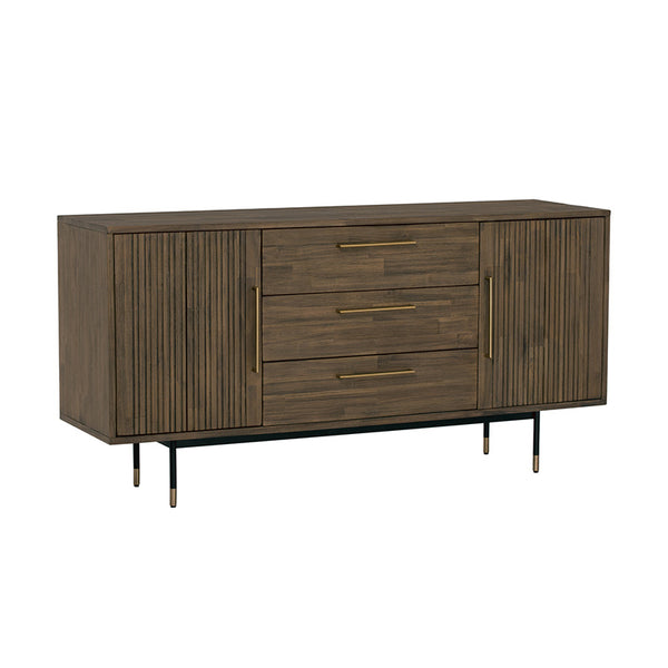 HAMILTON Sideboard Buffet Solid Acacia Wood 160cm - Toffee Colour ...