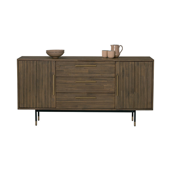 HAMILTON Sideboard Buffet Solid Acacia Wood 160cm - Toffee Colour ...