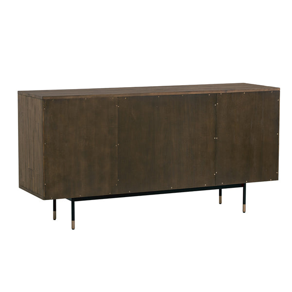 HAMILTON Sideboard Buffet Solid Acacia Wood 160cm - Toffee Colour ...
