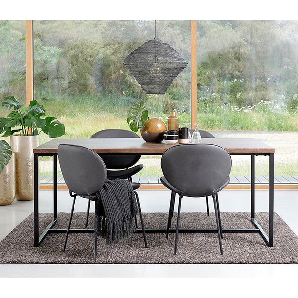 RIVOLI Dining Table 1.8M - Dark Brown | Modern Furniture Melbourne ...