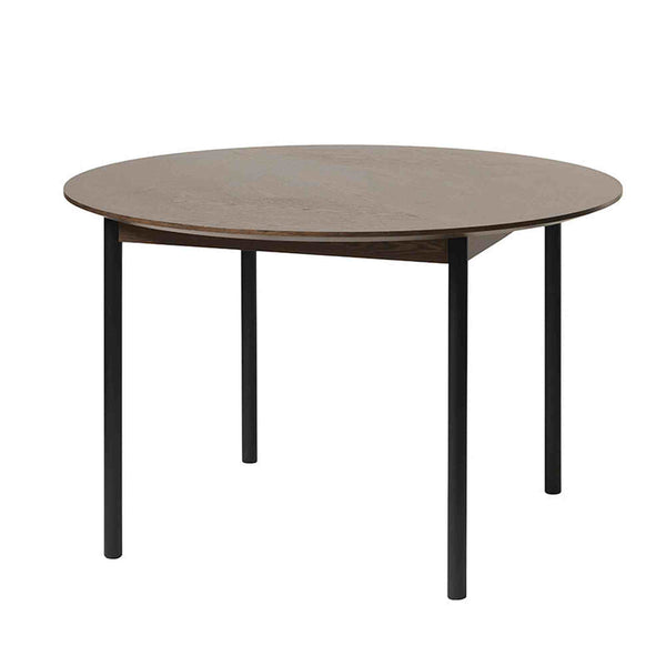 LATINA Round Dining Table 120cm - Dark Brown / Black – Modern Furniture