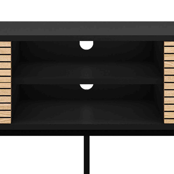 ODENCE Entertainment TV Unit - 150cm - Natural & Black – Modern Furniture