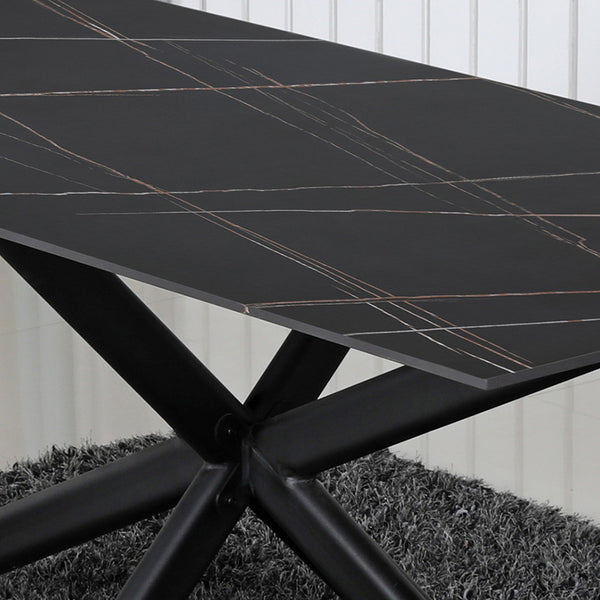 SANDY Sintered Stone Dining Table 180cm - Black – Modern Furniture