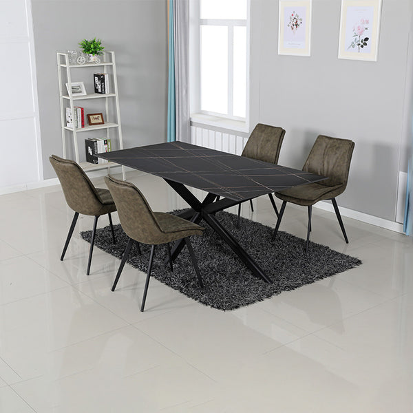 SANDY Sintered Stone Dining Table 180cm - Black – Modern Furniture