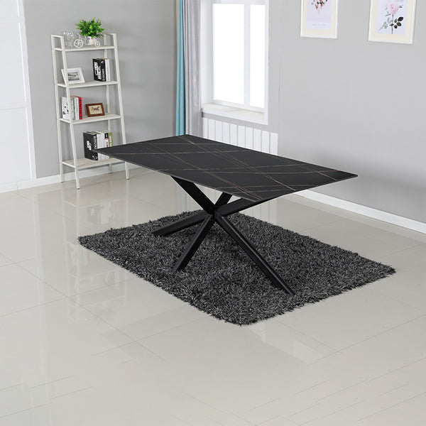 SANDY Sintered Stone Dining Table 180cm - Black – Modern Furniture