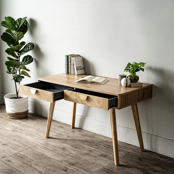 LOFTUS Study Desk 120cm - Oak – Modern Furniture