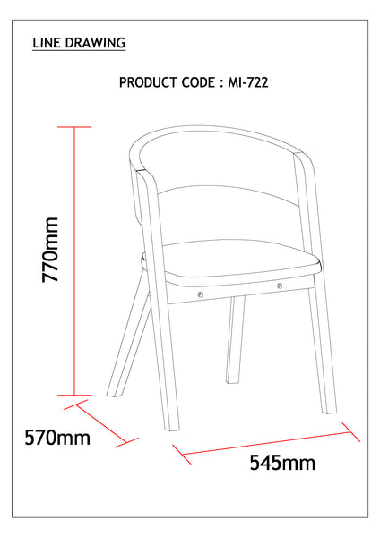 ALESSA Dining Chair - Blue – Modern Furniture