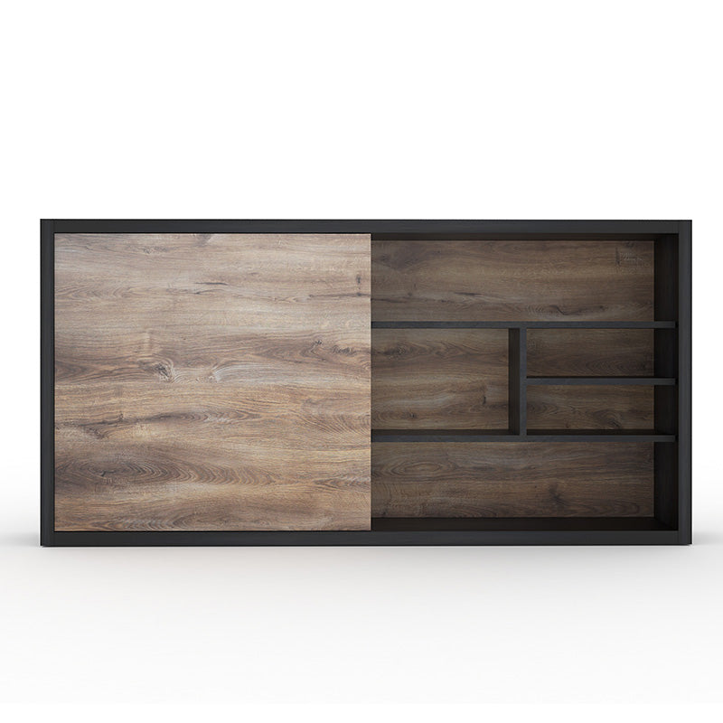 AFTAN Display Unit 240cm - Warm Oak & Black – Modern Furniture