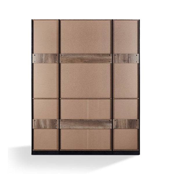 REGGIE Display Unit 160cm - Warm Oak & Black – Modern Furniture