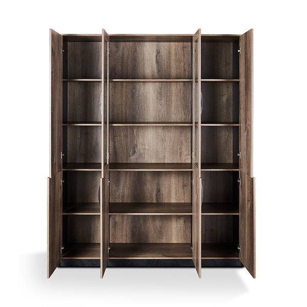 REGGIE Display Unit 160cm - Warm Oak & Black – Modern Furniture